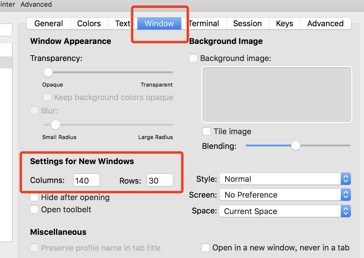 mac如何更改iTerm的默认窗口大小_item2 设置界面的大小-CSDN博客