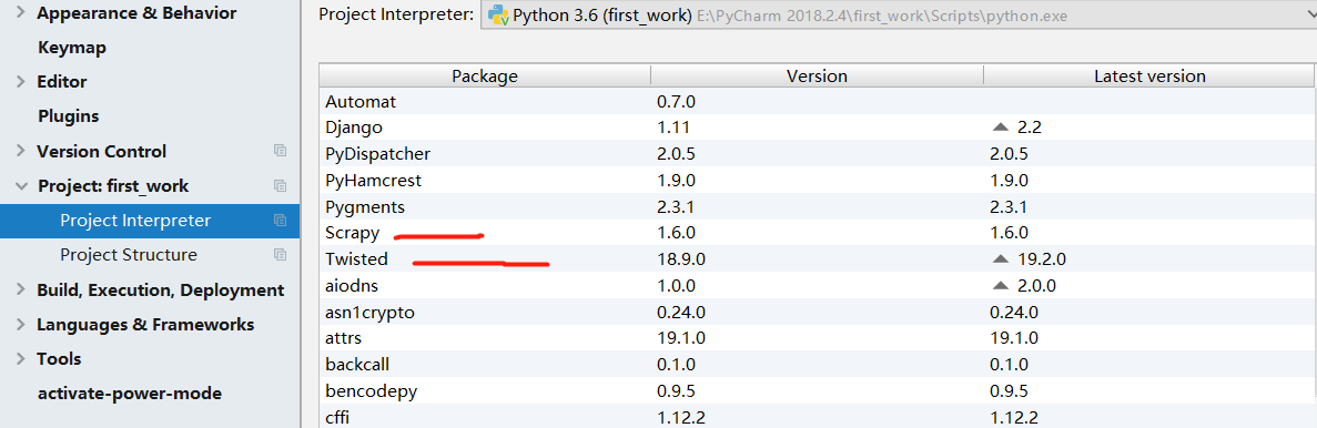 scrapy安装过程报错Command "c:\python3.6.0\python.exe -u -c "import setuptools, tokenize;__file___安装 ...