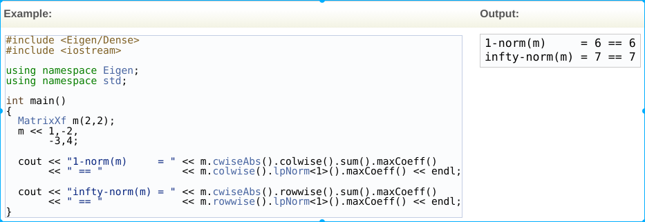 Eigen官网教程(5) 规约、范数等_eigen 范数-CSDN博客