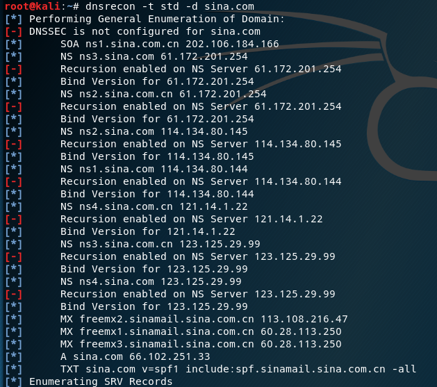 Kali Linux渗透测试 018 被动信息收集-DNS 字典爆破_kali中的dns字典-CSDN博客