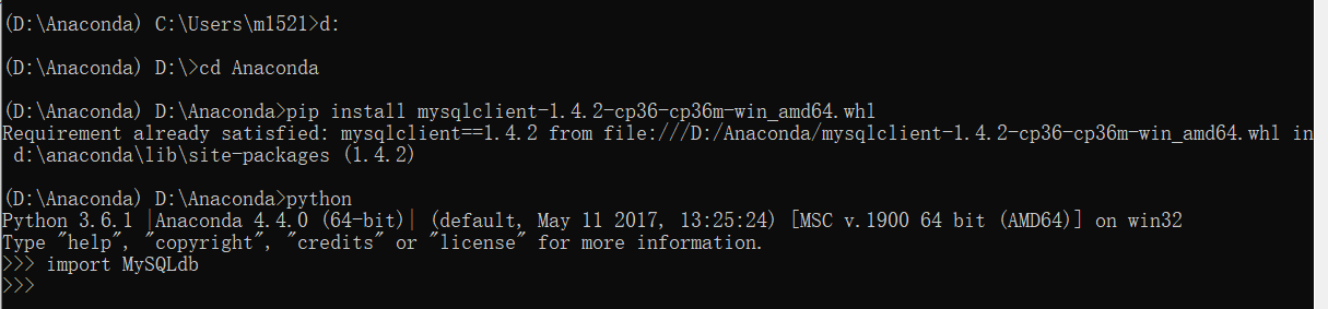 Anaconda 安装mysqldb的方法mysqldb Conda Csdn博客