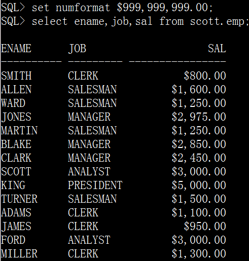 Oracle 一 sqlplus环境与基本查询_sqlplus set numformat-CSDN博客