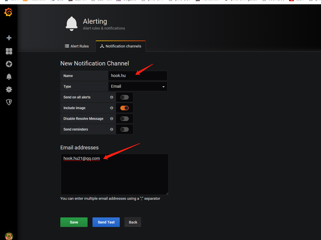 Grafana 告警配置并发送邮件_在grafana中设置警报规则,并通过多种通知方式,如电子邮件、短信等,实现-CSDN博客