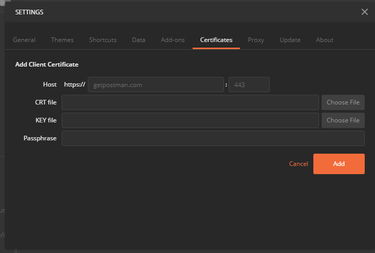 PostMan管理证书_postman查看ssl协议版本-CSDN博客