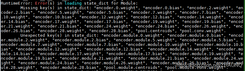 Error S In Loading State Dict For Module Csdn博客