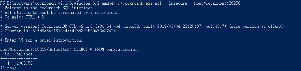 Windows CockroachDB入门上手_cockroachdb安装window-CSDN博客