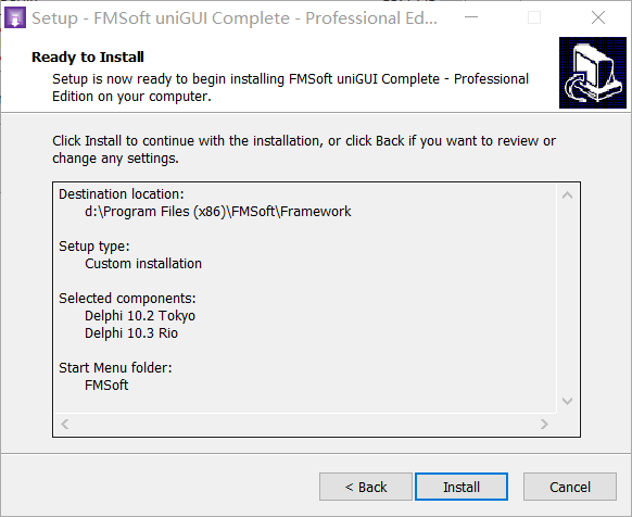uniGUI 1.90.0.1496 图文安装教程_fmsoft unigui complete professional-CSDN博客