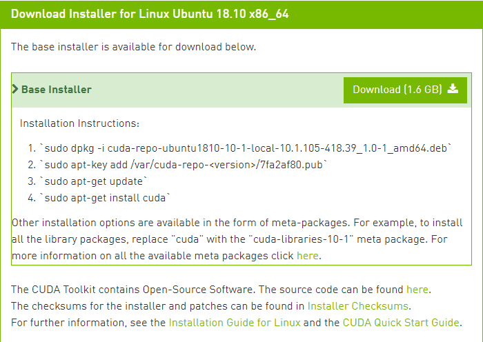Linux18.04+cuda10.1配置记录_呜哈呜1207的博客-CSDN博客