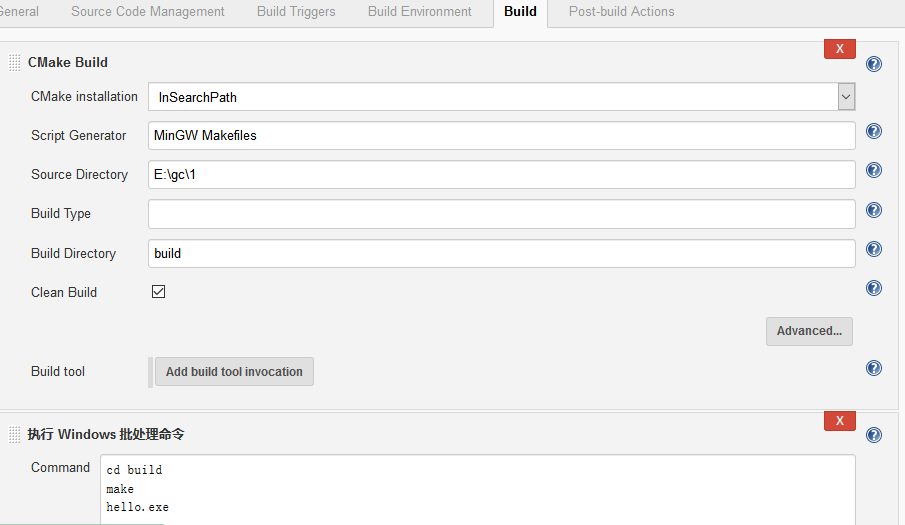 Jenkins使用（7）：jenkins+cmake自动构建运行c/c++的程序_最美的情郎的博客-CSDN博客_jenkins构建c++