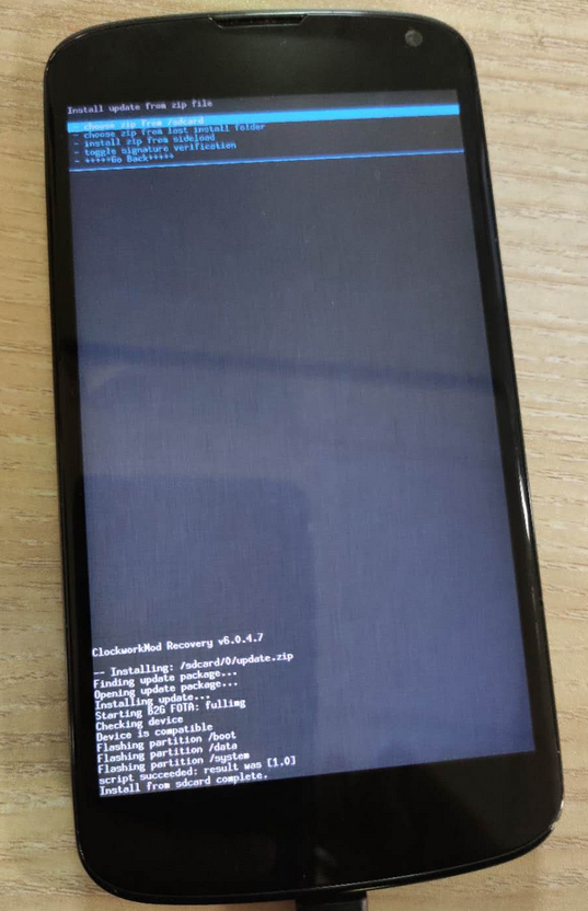 研：nexus4 卡刷（ffos）整理writing Recovery Failed Remote Size Too Large 