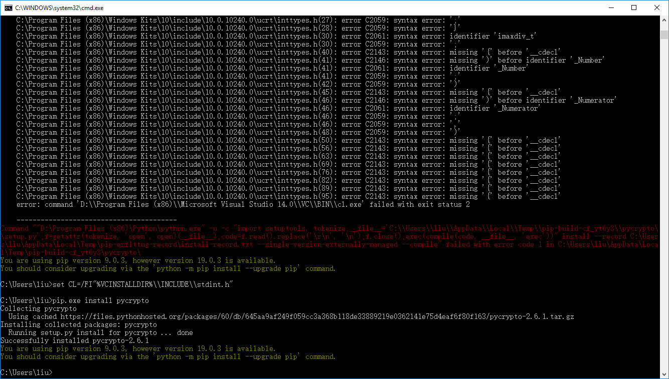 pip 安装 pycrypto 报错：Microsoft Visual C++ 14.0 is required. 的解决办法_pip install pycrypto c++ 14-CSDN博客