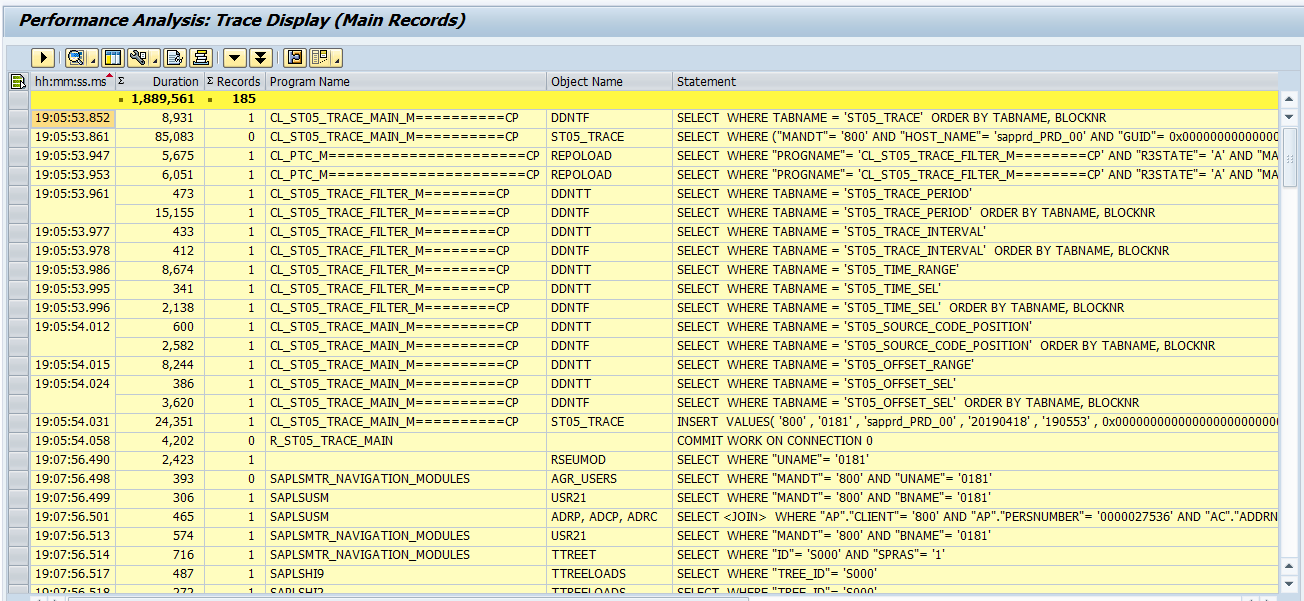 ABAP ST05 使用教程 - 程序员大本营