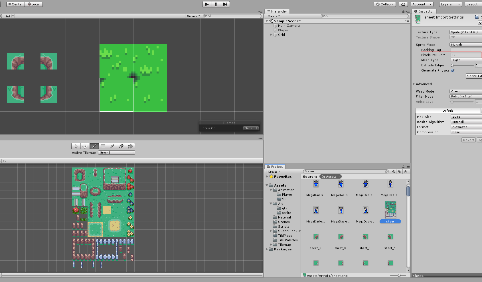 2D 游戏工具系列：unity自带Tilemap和地图编辑器Tiled的基本使用以及Super Tiled2Unity如何导入tmx到Unity中（1）_supertiled2unity ...