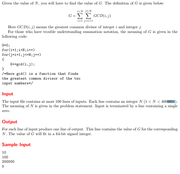 GCD - Extreme (II) UVA - 11426 （欧拉函数与gcd的关系）_uva - 11426 gcd-CSDN博客