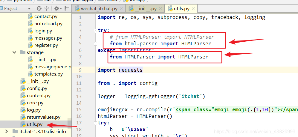 关于python3 中itchat运行时候报错no Module Named Htmlentitydefsitchat不适合python312 Csdn博客 2774