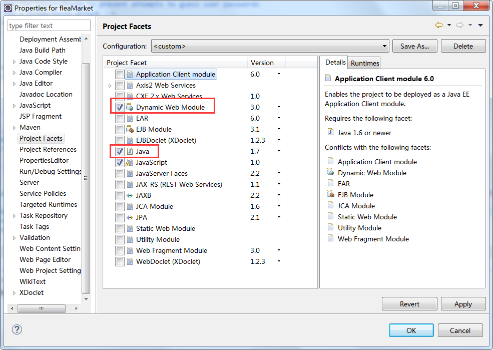 eclipse下在tomcat部署项目启动时出现There are no resources that can be added or removed from the server.ips ...