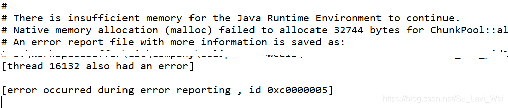Native Memory Allocation Malloc Failed To Allocate 32744 Bytes For Chunkpoolallocate 源码巴士