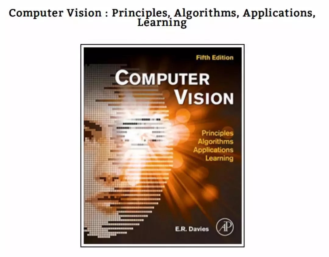 计算机视觉书籍资源推荐_Computer Vision Principles, Algorithms, Applications, Learning_图书简介:计算机视觉-CSDN博客