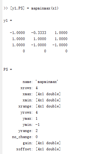 Matlab Mapminmax数据归一化(简单示例)matlab 矩阵归一化 Csdn博客