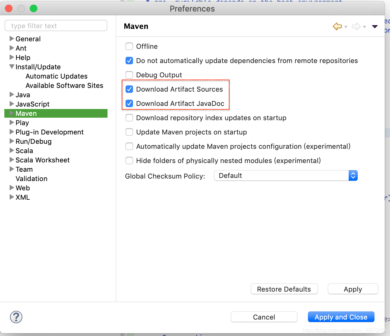 Eclipse Maven 依赖包找不到源代码及javadoc甄凡凡的博客 Csdn博客