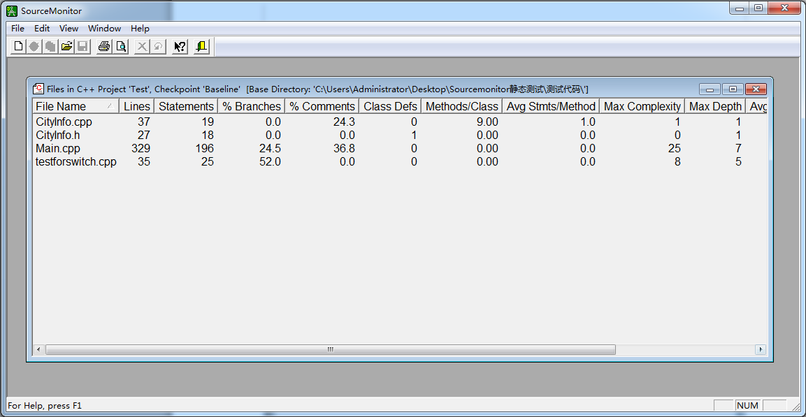使用SourceMonitor完成静态测试_sourcemonitor怎么用-CSDN博客