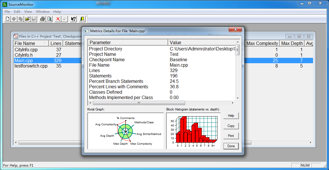 使用SourceMonitor完成静态测试_sourcemonitor怎么用-CSDN博客