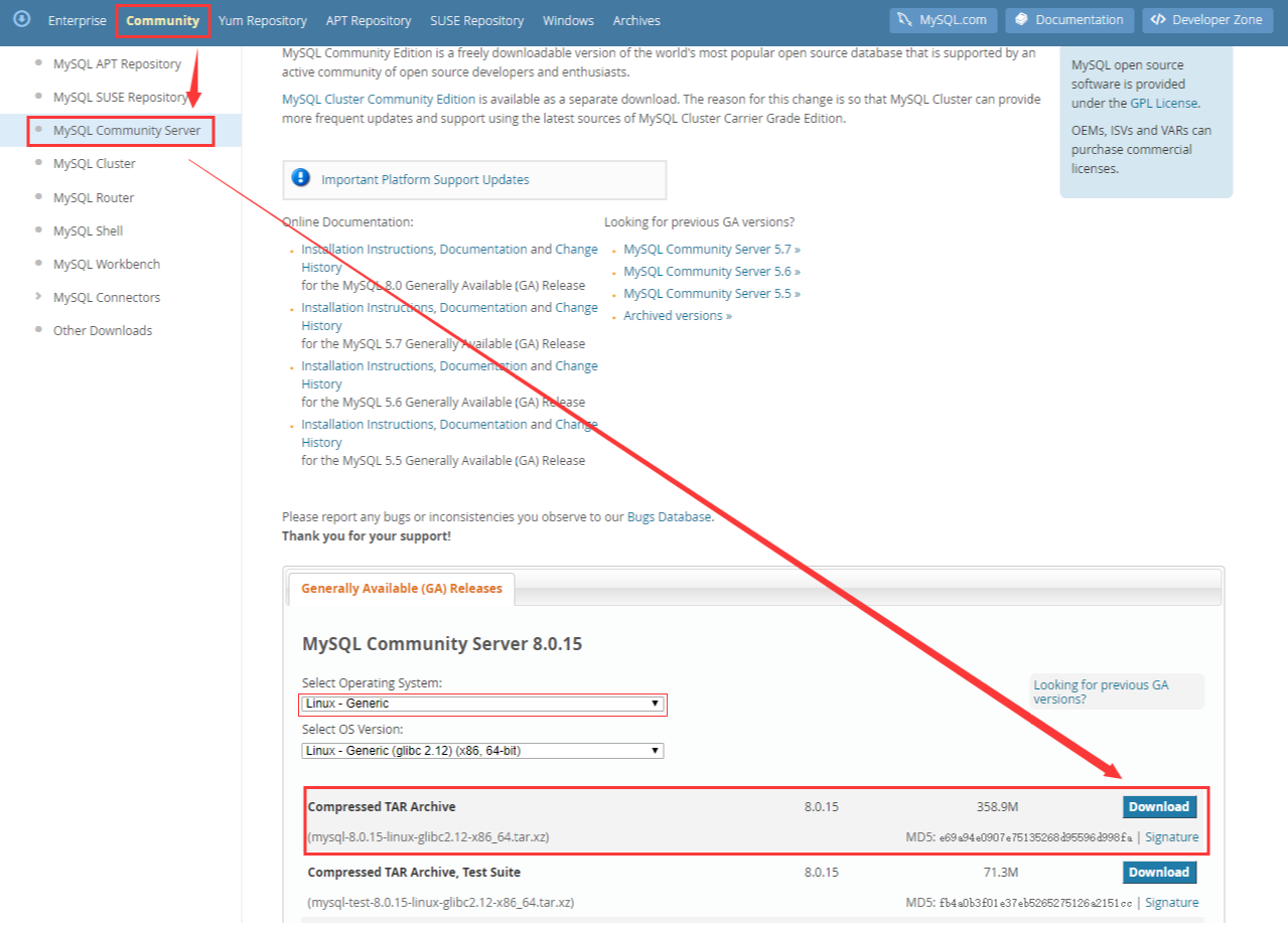 Centos 7 安装 MySQL 8.0.15【glibc版本】_centos mysql 8.00.15-CSDN博客