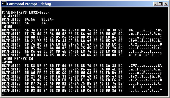汇编语言DEBUG程序的使用（留给弱智的自己看吧）_重启 debug 将指令 "int 3" 在代码段地址 cs:100 中输入。 输入 “r .” 记-CSDN博客
