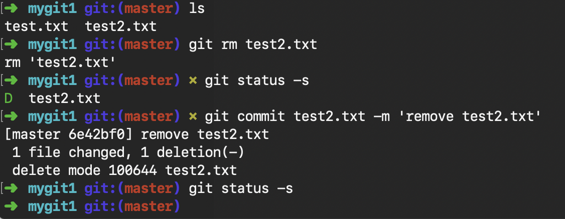 git rm 和 rm 的区别_使用git指令,验证 rm指令与git rm指令的区别(将git截图上传),并说明结论。-CSDN博客