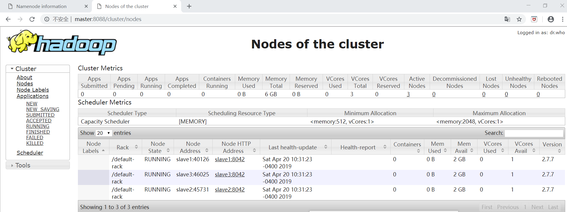 CentOS7搭建hadoop完全分布式集群_centos7 hadoop3集群搭建-CSDN博客