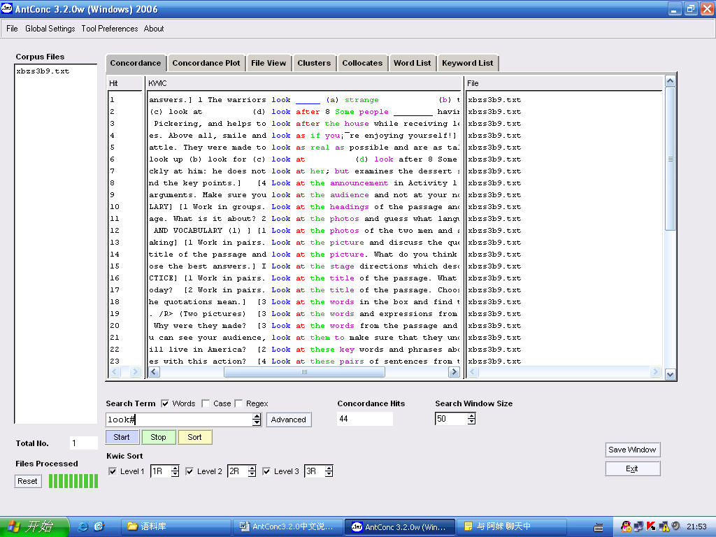 AntConc3.2.0的使用说明_concordance在antconc哪里-CSDN博客