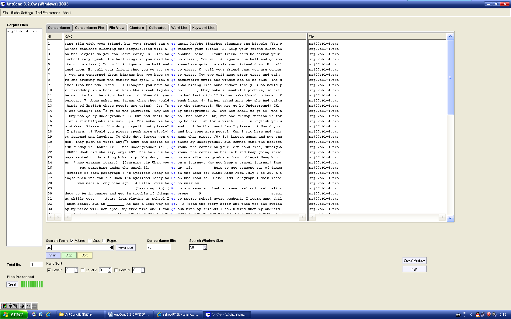 AntConc3.2.0的使用说明_concordance在antconc哪里-CSDN博客