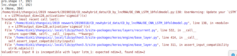 ValueError:Input 0 is incompatible with layer lstm_1: expected ndim=3,found ndim=2_(shape=(none ...