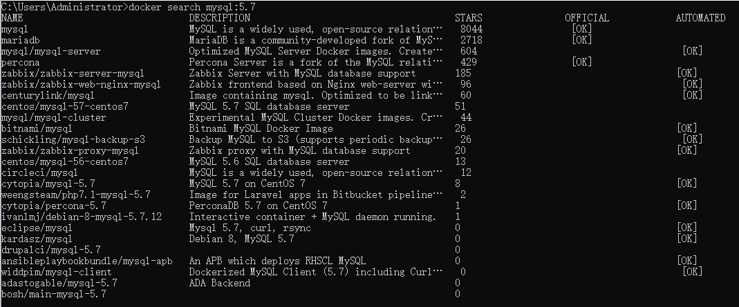 Docker下载MySQL5.7镜像并运行_docker mysql镜像下载-CSDN博客