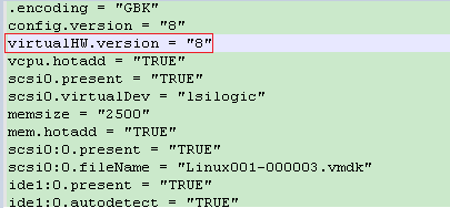 配置文件 "G:\虚拟机列表\Linux001.vmx" 由产品 VMware 创建, 其版本 VMware Workstation 不兼容并且不能使用._不是虚拟机配置文件(.vmx )后 ...