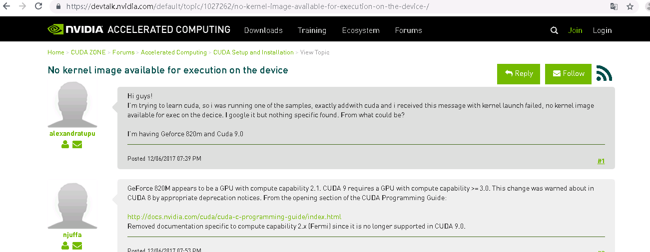 GT820M显卡使用CUDA的“no kernel image is available for execution on the device”问题解决_cuda kernel failed ...