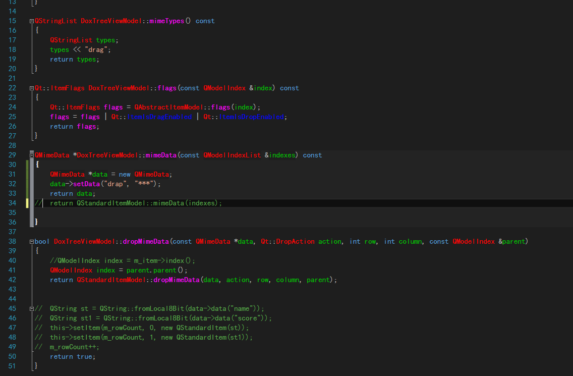 QTreeView以及QTableView拖拽等操作_qt将treeview中勾选的内容移动到新treeview中-CSDN博客