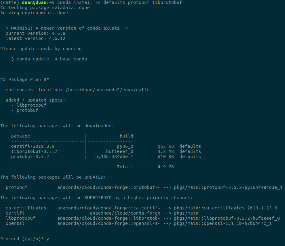 ubuntu 16.04 + anaconda +caffe-gpu安装_conda install -c defaults caffe-gpu 安装不了-CSDN博客