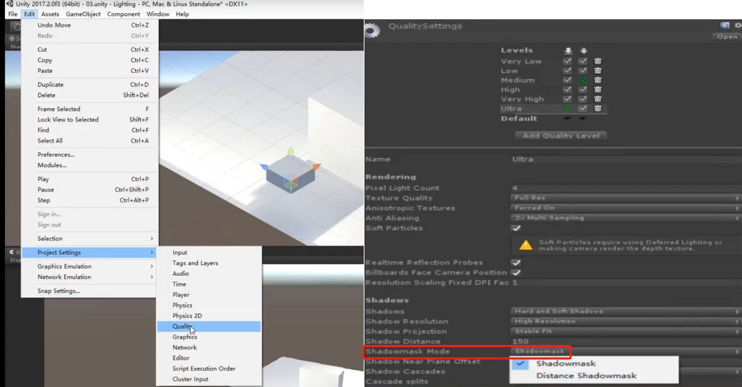 Unity场景渲染之混合光照模式下的shadowmask与shadowmask Distance对比（九） Shadowmask模式 Unity Csdn博客