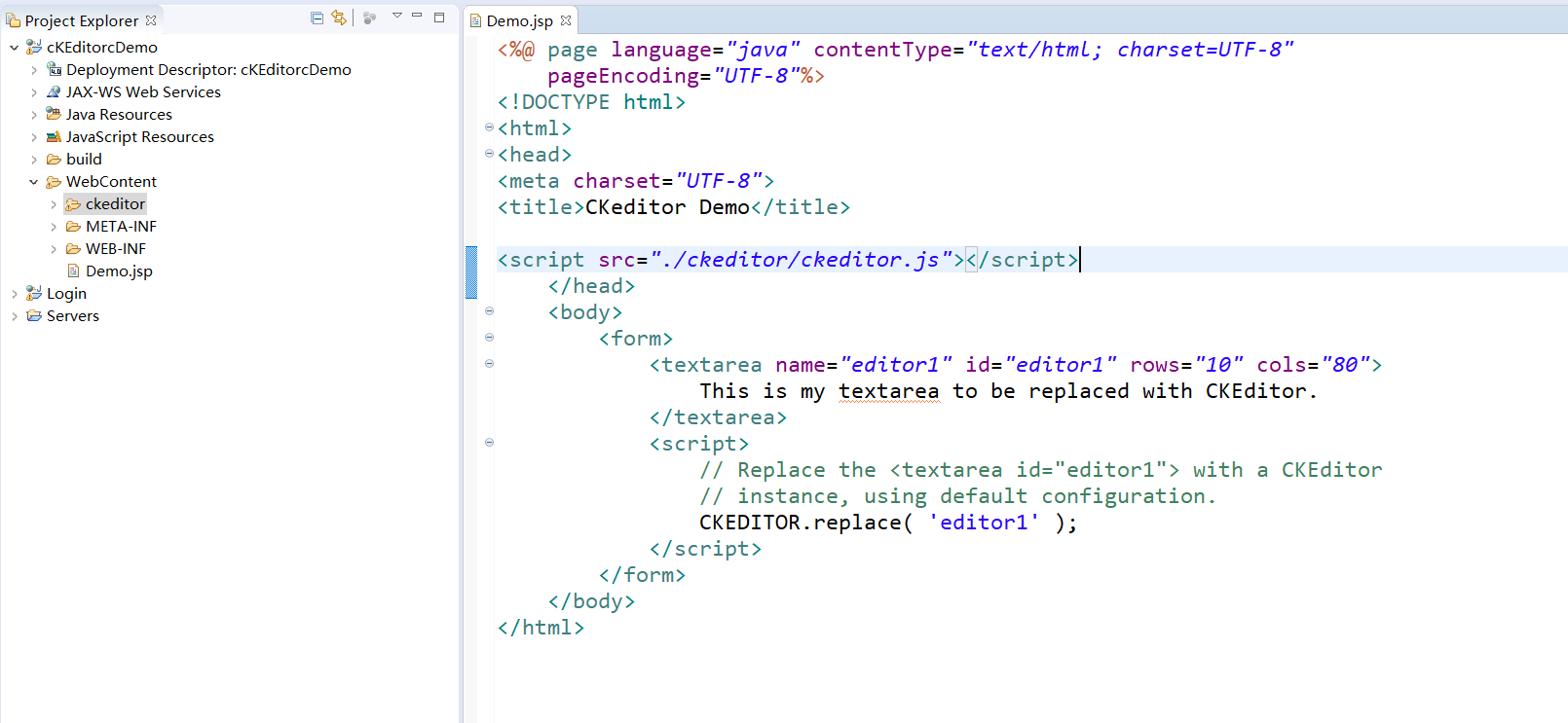 在jsp上嵌入CKEditor编辑器（亲测有效）_jsp集成ckeditor5-CSDN博客