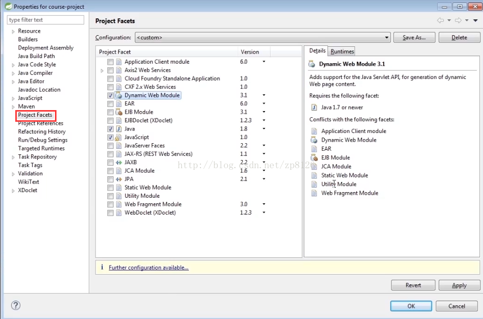 Eclipse中的Project Facets_project facets在哪-CSDN博客