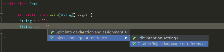 记一次不小心关掉language injection声明和怎么关掉弹出的窗口_idea 禁用language injection-CSDN博客