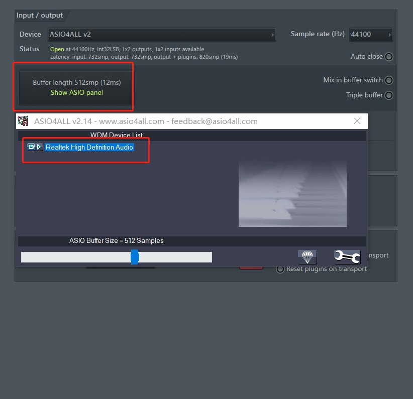 Settings for audio ASIO4ALL in FL Studio - Programmer Sought