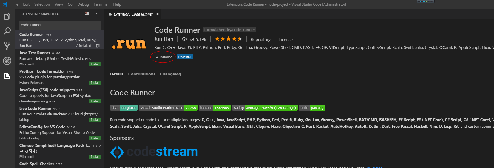 VC Code（Visual Studio Code） 安装 Code Runner 插件_vision studio 安装 code runner-CSDN博客