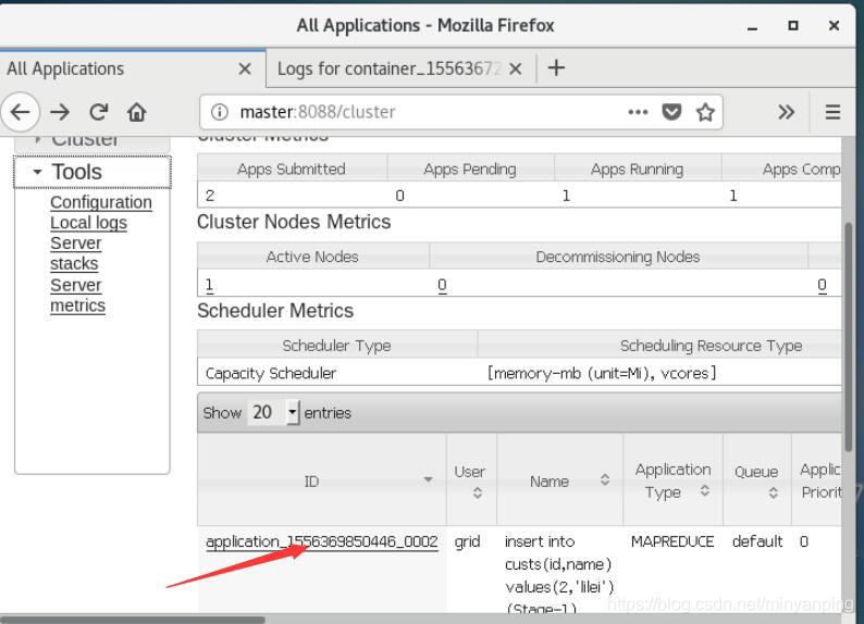 Hive操作insert时,accepted状态, Return Code 2 From Orgapachehadoophiveqlexecmrmap问题处理