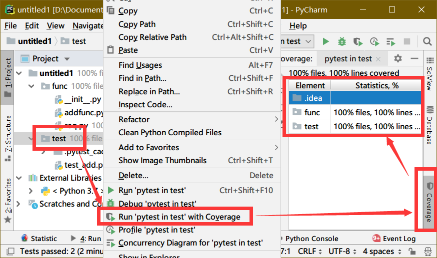 使用pycharm进行单元测试并统计代码覆盖率_pycharm单元测试覆盖率-CSDN博客