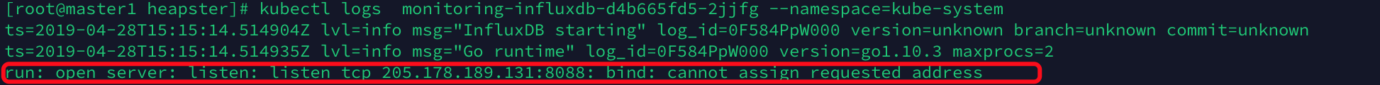 K8s部署heapster踩坑记录heapster Crashloopbackoff Csdn博客 7327