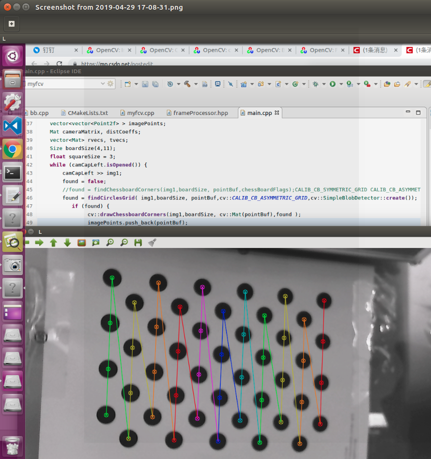 opencv findChessboardCorners findCirclesGrid 代码实例和运行结果_opencv findcirclesgrid 参数-CSDN博客