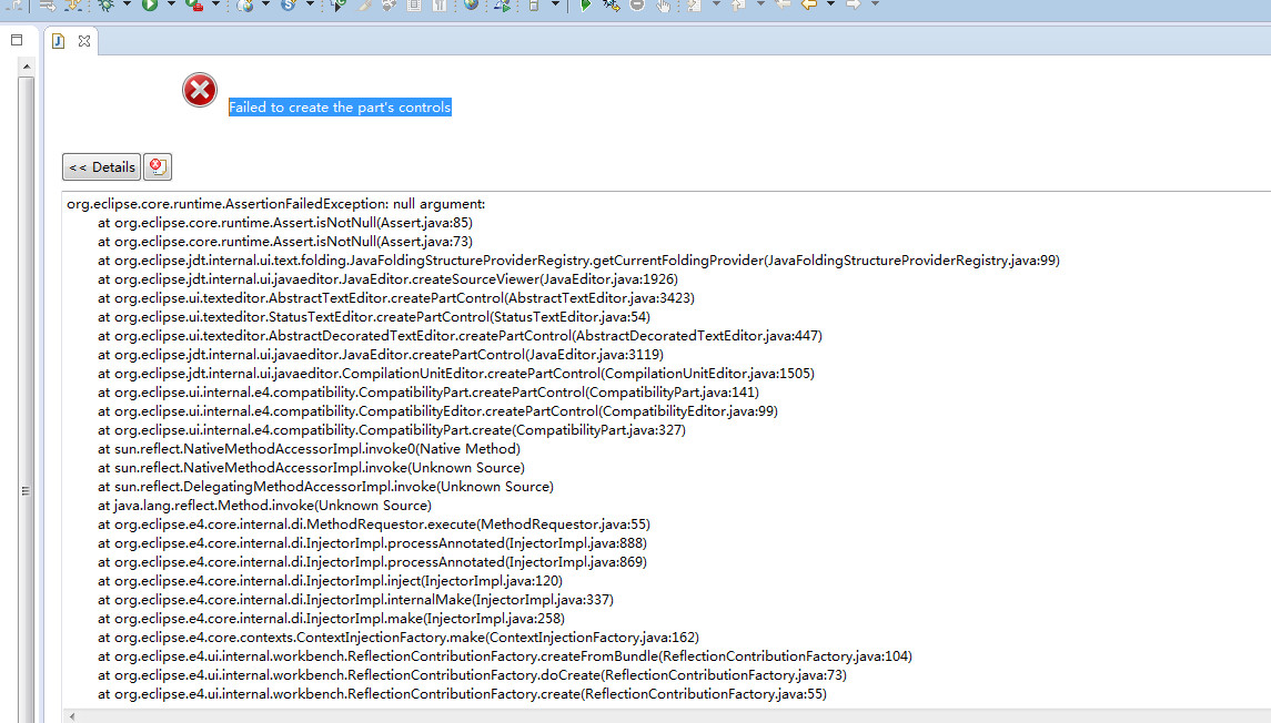 eclipse Failed to create the part's controls 解决方法_eclispe 打开js文件failed to create the part's ...